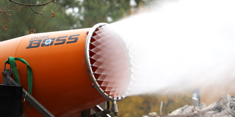 Using Dustboss® cannons for dispersing disinfectant - Telemet