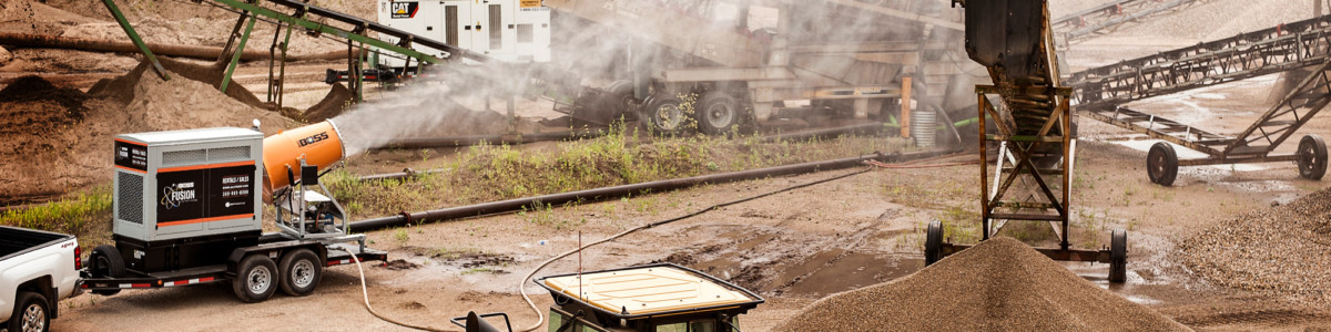 Using Dustboss® cannons for dispersing disinfectant - Telemet